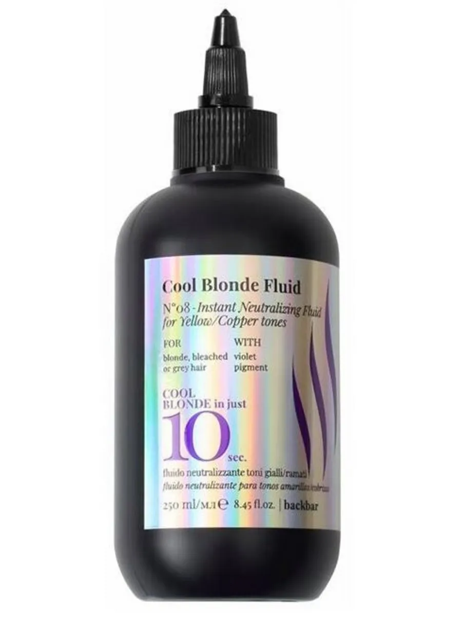 Флюид Farmavita Back Bar Cool Blonde Fluid № 08, Нейтрализующий, для желтых и медных оттенков, 250 мл
