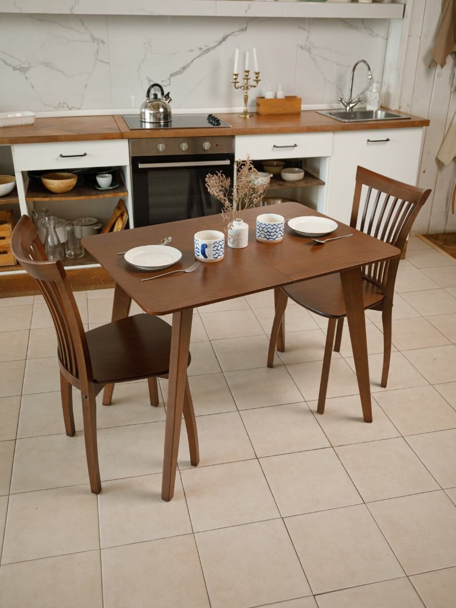 Стол обеденный прямоугольный для кухни раздвижной. Кей. 120 (150) х80 см. В шпоне