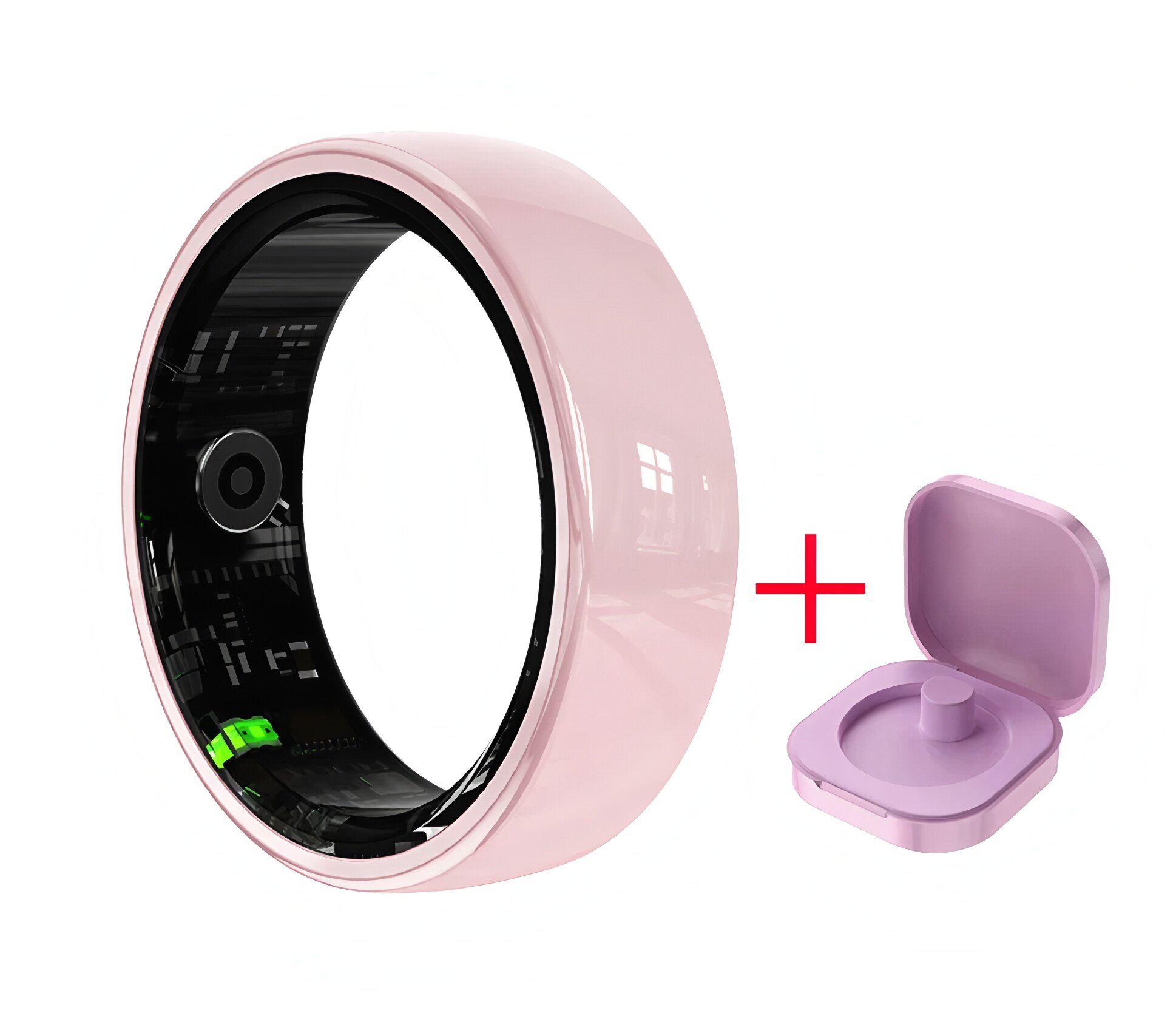 Умное кольцо RING R12, подсчет шагов и сердцебиения, розовый