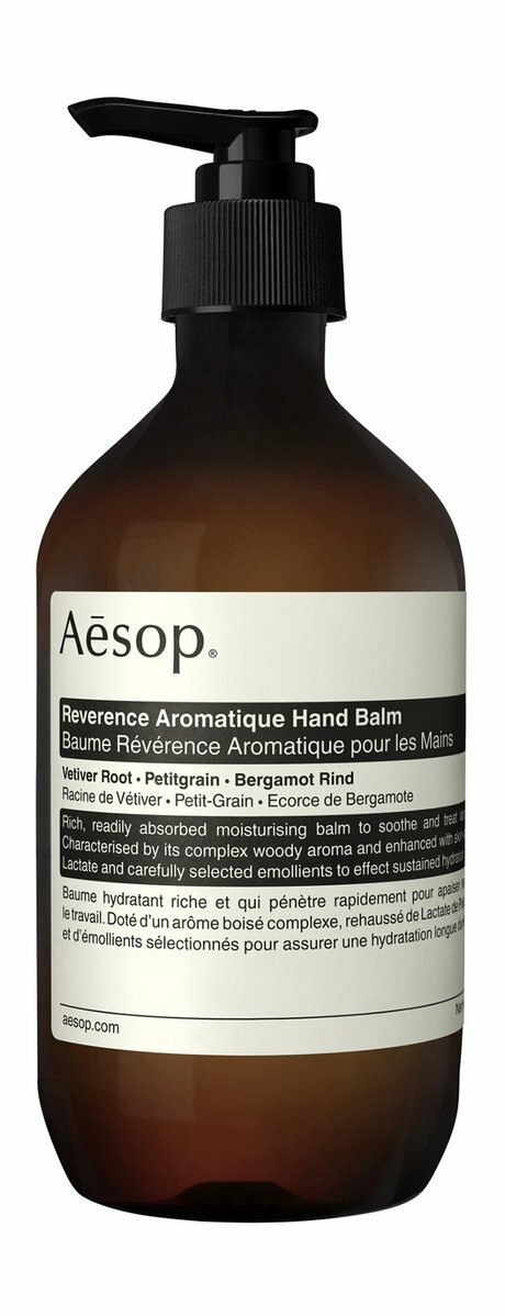 Aesop Reverence Aromatique Hand Balm Насыщенный увлажняющий бальзам для рук с маслами бергамота, петитгрейна и ветивера 500мл