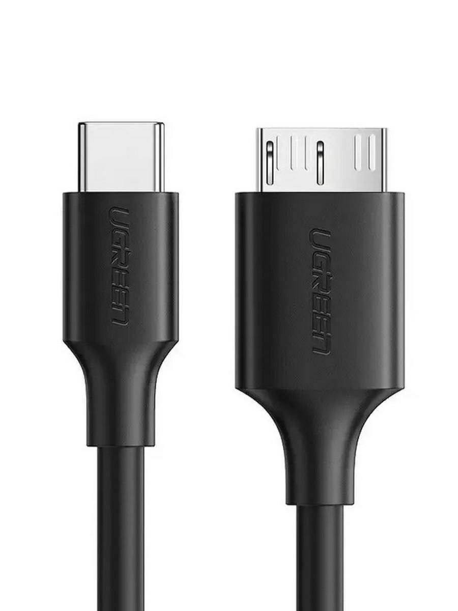 Кабель UGREEN US312 (20103) microUSB to USB-C 1м Черный microUSB 3.0 to USB-C RU