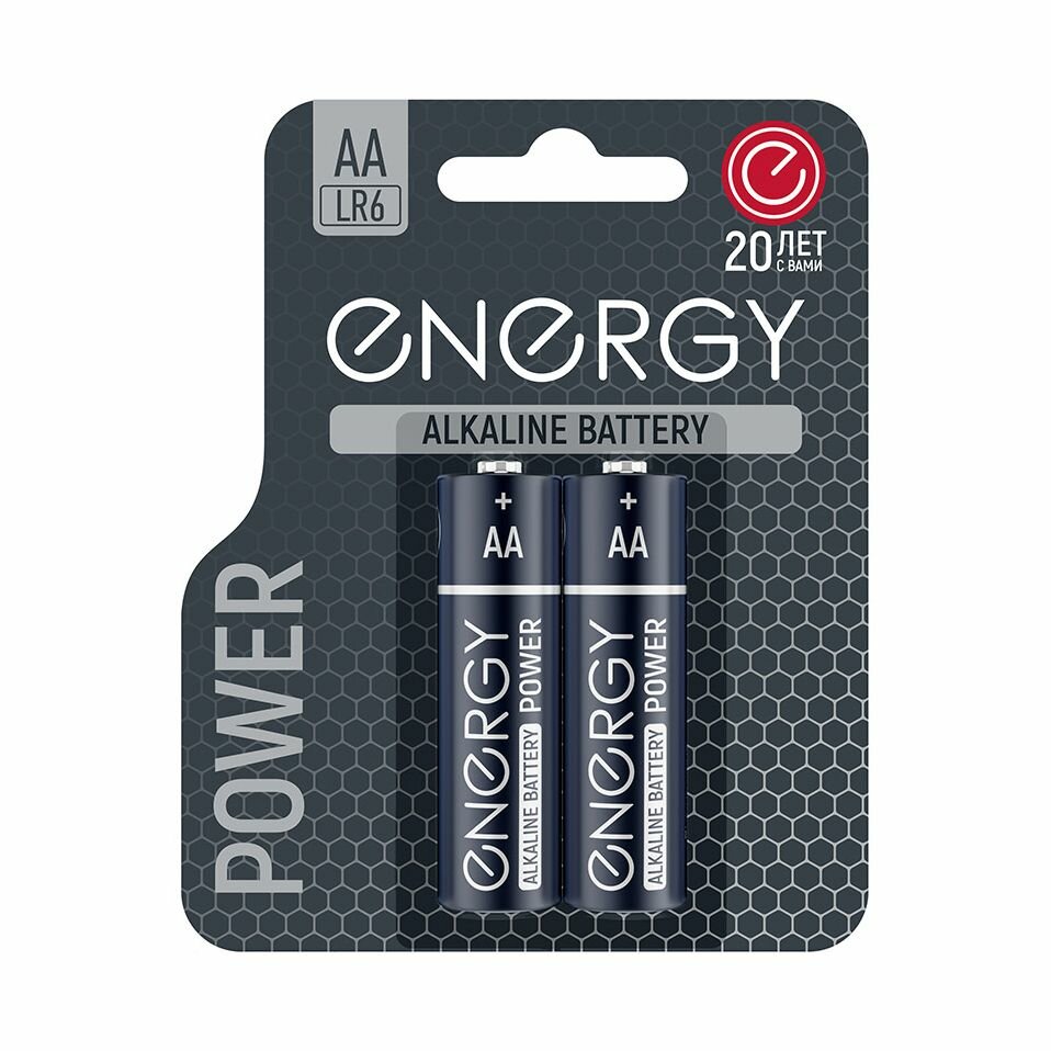 Набор батареек Energy Alkaline Power LR6/2B, тип АА, в блистере 2 шт