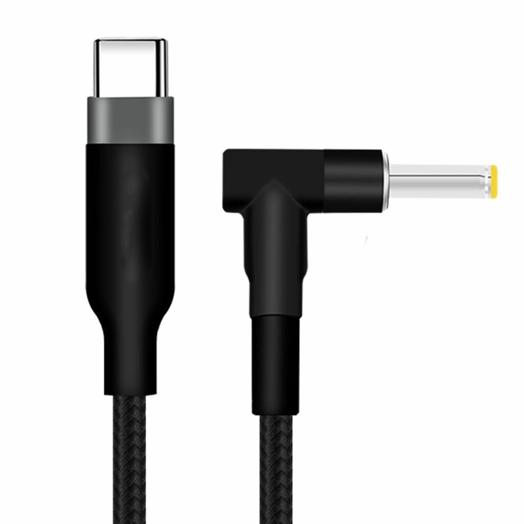 Зарядный кабель USB C-DC5,5x2,5 мм PD100W для ноутбука, блок питания, плетеный шнур 0,5/1/1,5/2/3,0 м