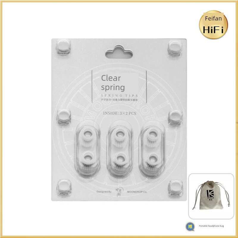 Силиконовые чехлы-накладки MOONDROP Water Moon Rain Clear Spring для проводных внутриканальных наушников, удобные,