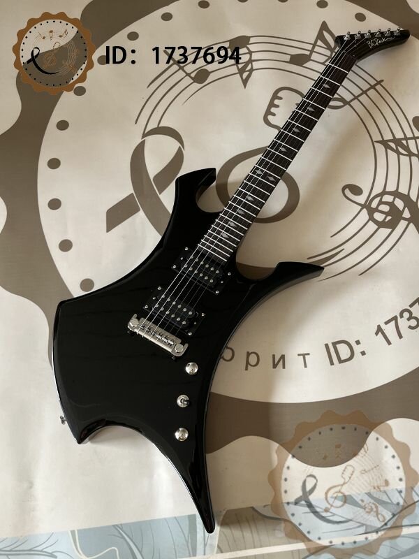 Китайская электрогитара нестандартной формы Чёрный Клинок