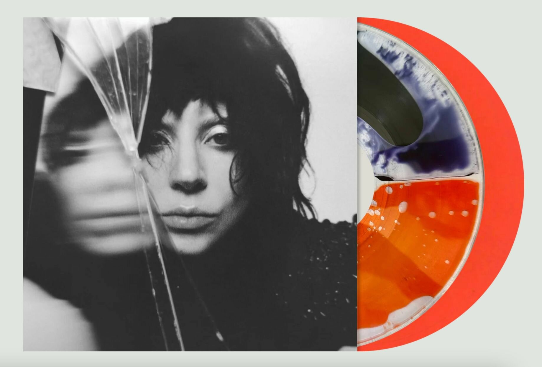 Жидкость Внутри Винила, Lady Gaga - Mayhem (Orange-Black Liquid-Filled + Neon Orange Etched Limited) Ультра-Редкая, Виниловая Пластинка от Леди Гага