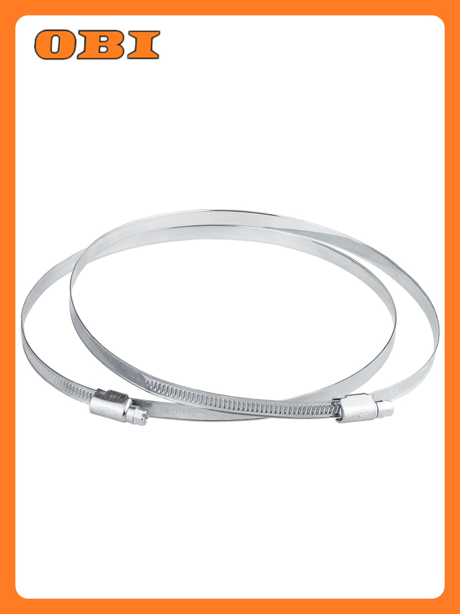 Хомут обжимной 9 мм спл. полоса оцинк. 150-170 мм (2шт)