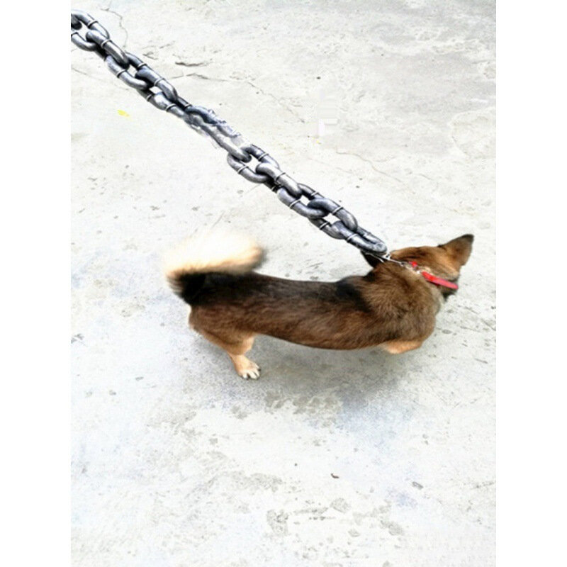 Товары для домашних животных 1.5m Черная тонкая железная цепочка (только цепочка без воротника с крючком)