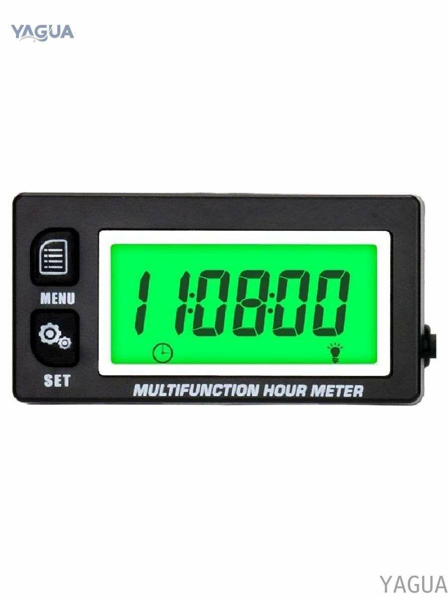 ЖК-цифровой счетчик моточасов, тахометр, термометр двигателя, сменные часы для мотоциклов, квадроциклов, морских лодок, бензиновых двигателей YAGUA