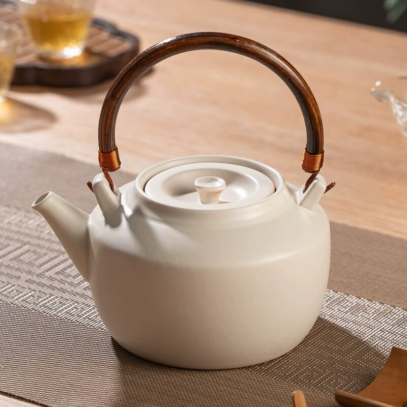 Грубая керамическая кастрюля, чайник-плита, бытовой электрический керамический чайник, уличный чайник с открытым