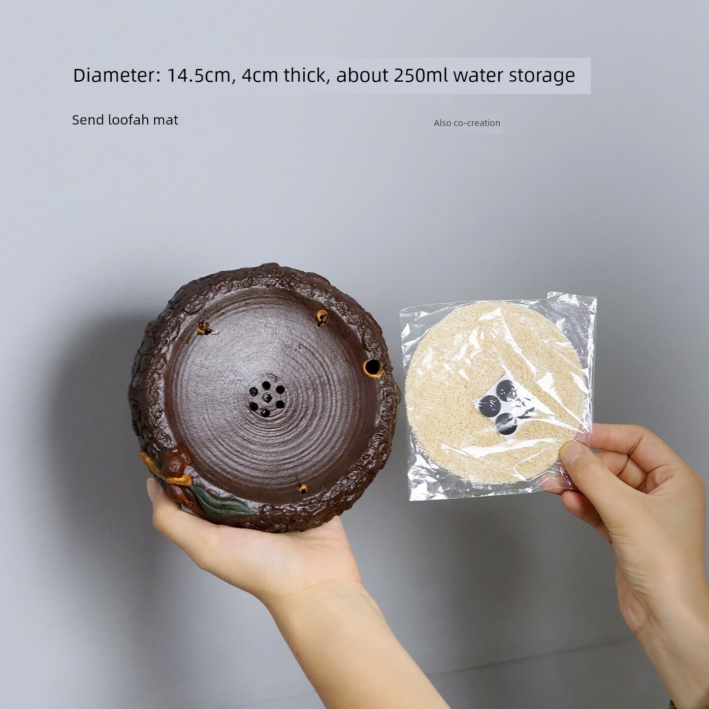 Подставка для чайника из фиолетовой глины Yihe, имитирующая пень, с отсеком для воды, поднос для чая в форме граната,