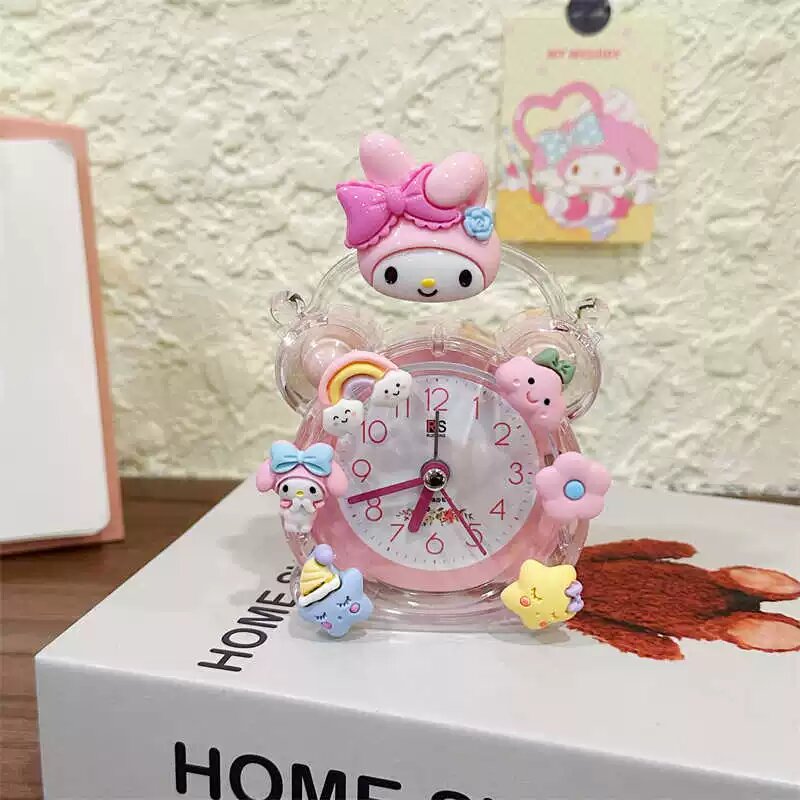 Будильник Sanrio для детей и девочек, милый мультяшный будильник для студенческого общежития, Куроми Мелоди, будильник