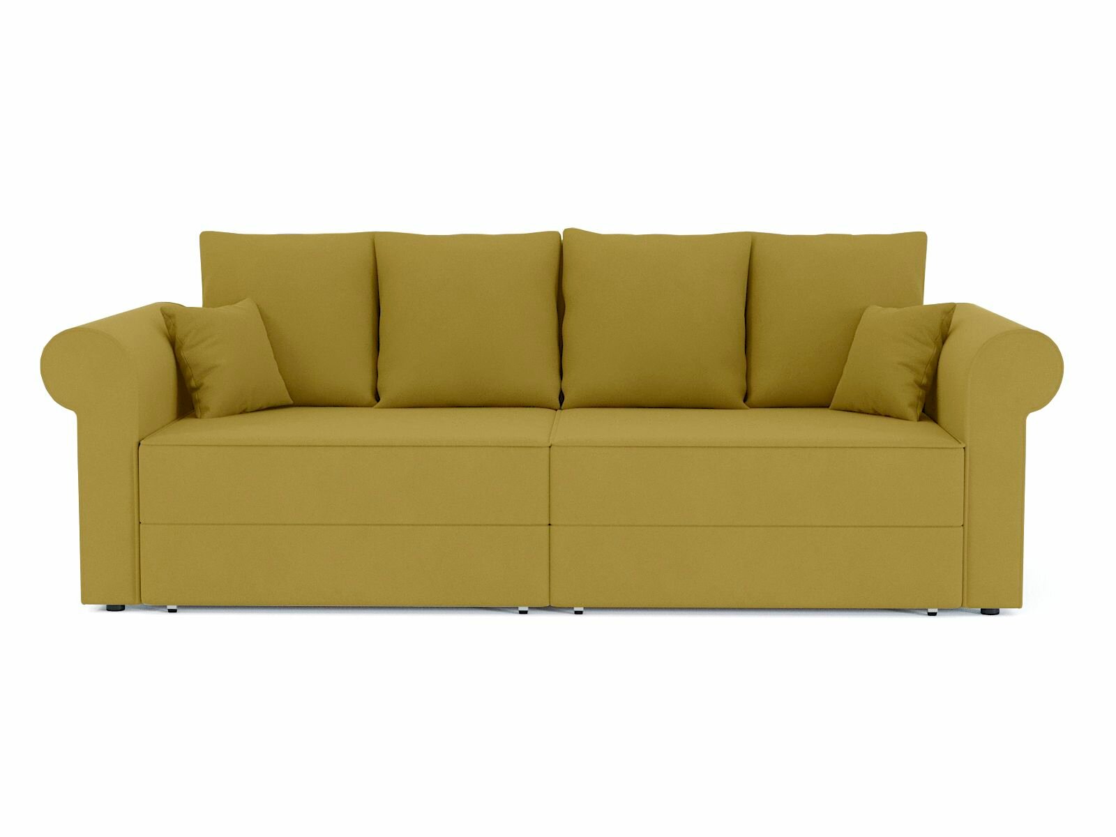 Диван - кровать Флоренция, еврокнижка-трансформер, 239*96*96, велюр Зара Yellow 44