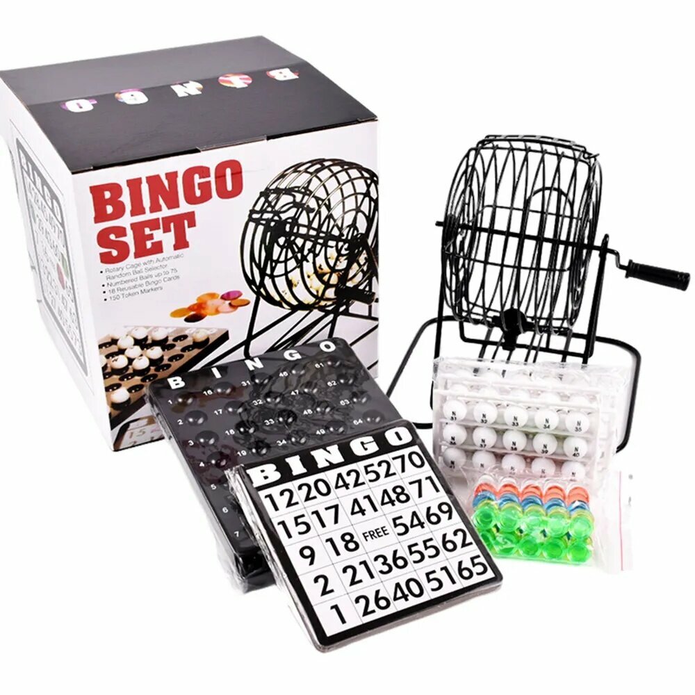 Bingo Game Set с металлической клеткой