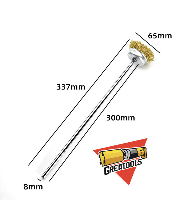 Корщетка 65*337 мм "чашка" удлинённая латунированная