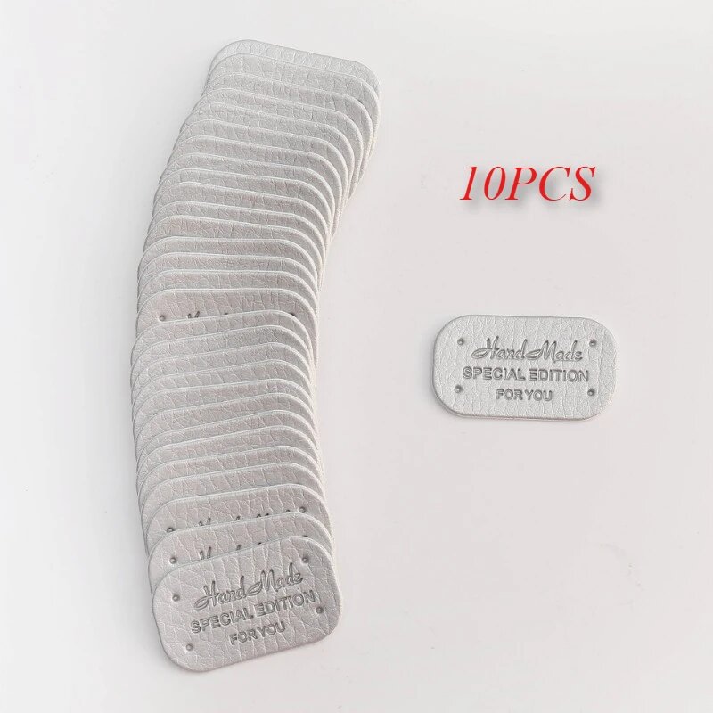 Ручная Работа, Красочная Кожаная Бирка Для Джинсов, Сумок, Детских Шапок, Шарфов, С Тиснением И Отверстием Для Бирки