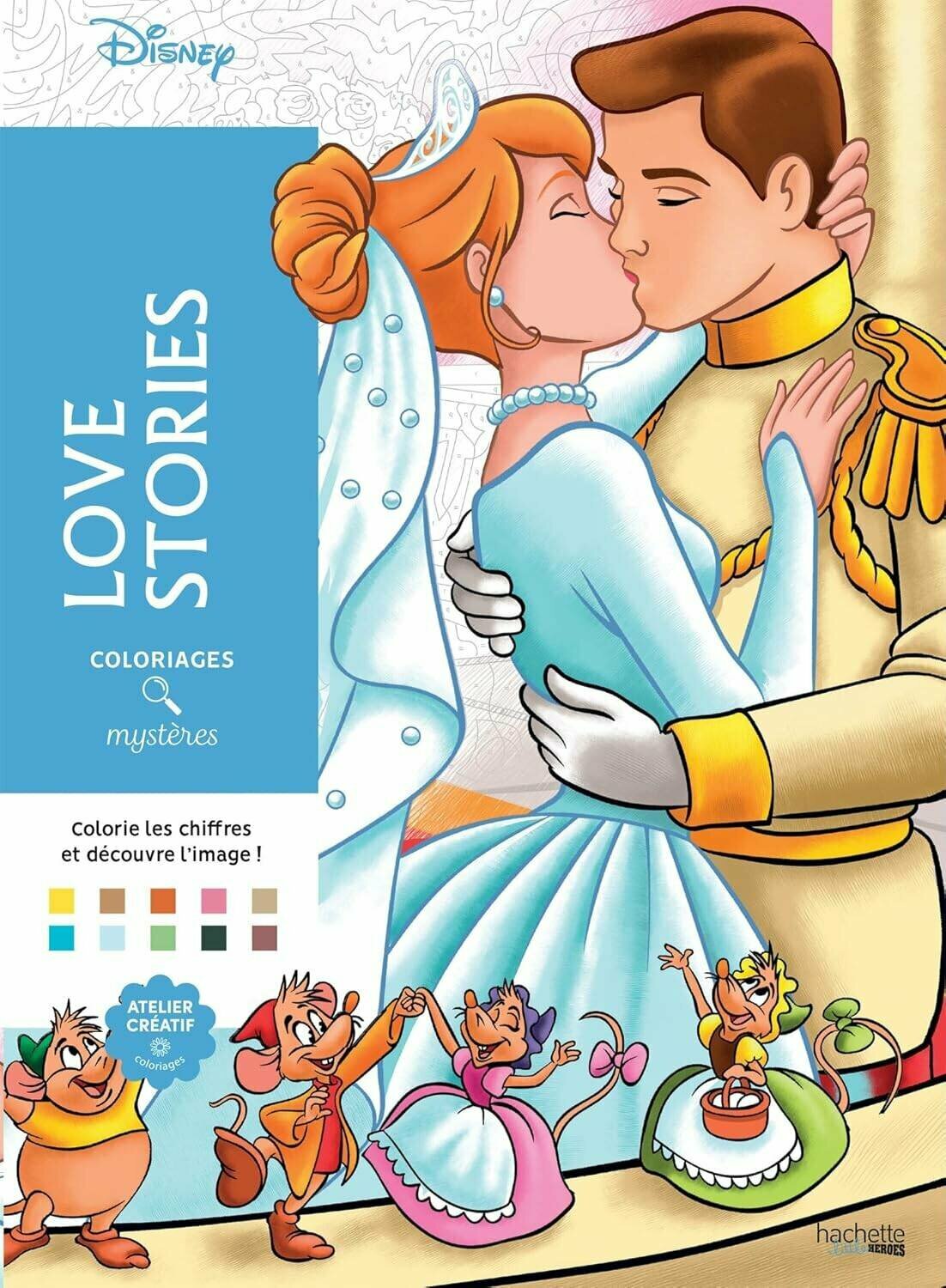 Alexandre Karam. Coloriages mysteres Disney Love Stories раскраска Волшебный мир Диснея Любовные истории /Книги на английском языке