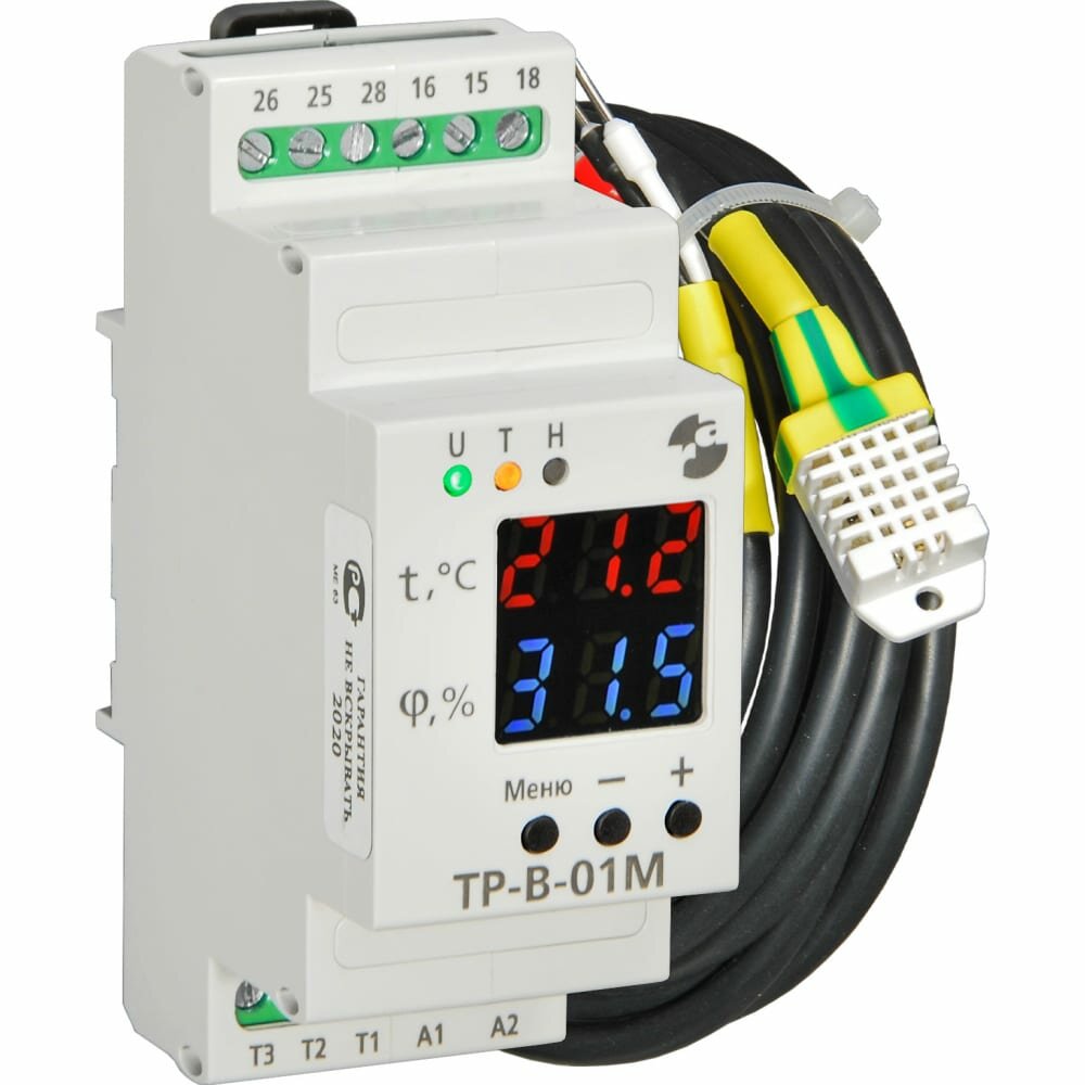 Реле температуры и влажности Реле и Автоматика ТР-В-01М с датчиком ДТ-В 2,5м A8223-79683306