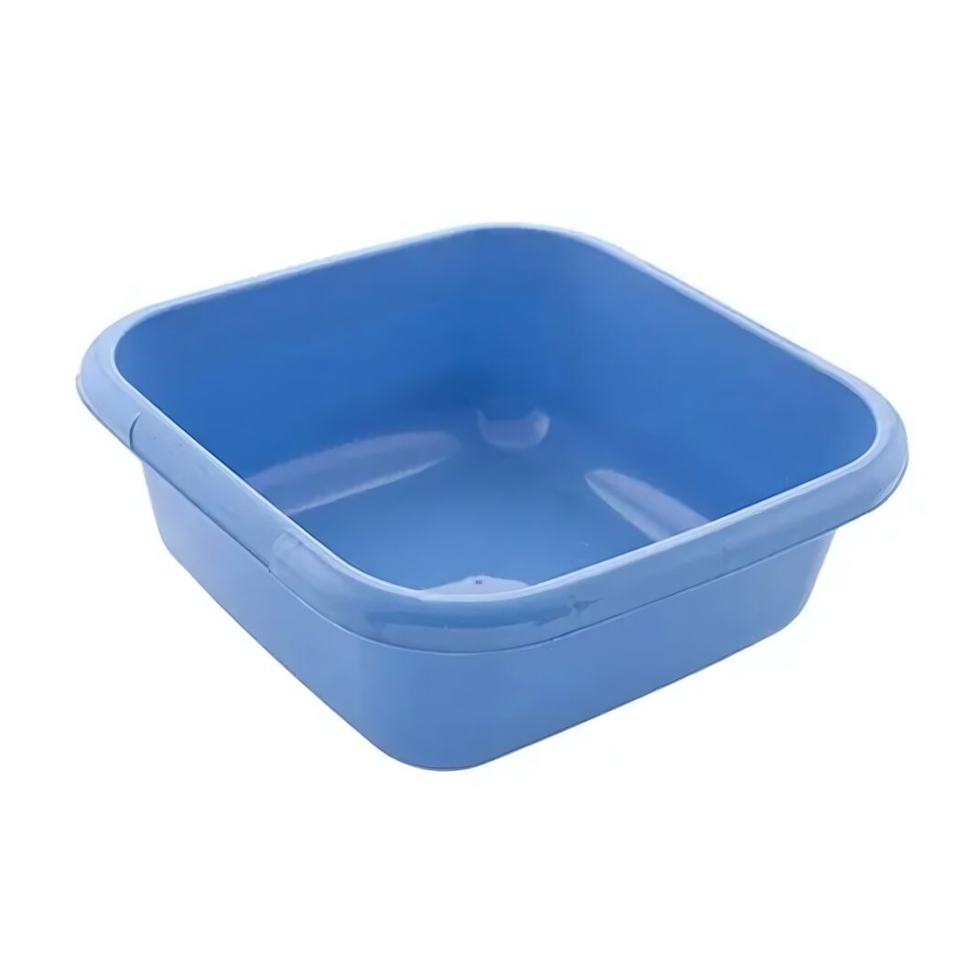 Таз квадратный пластиковый 9 литров, цвет светло-голубой, для уборки и хозяйственных работ