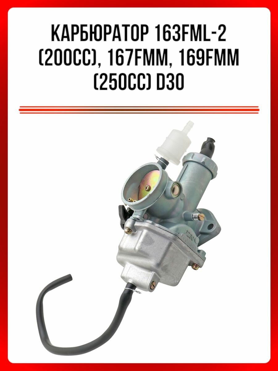Карбюратор 163FML-2 (200cc), 167FMM,169FMM (250cc) d30