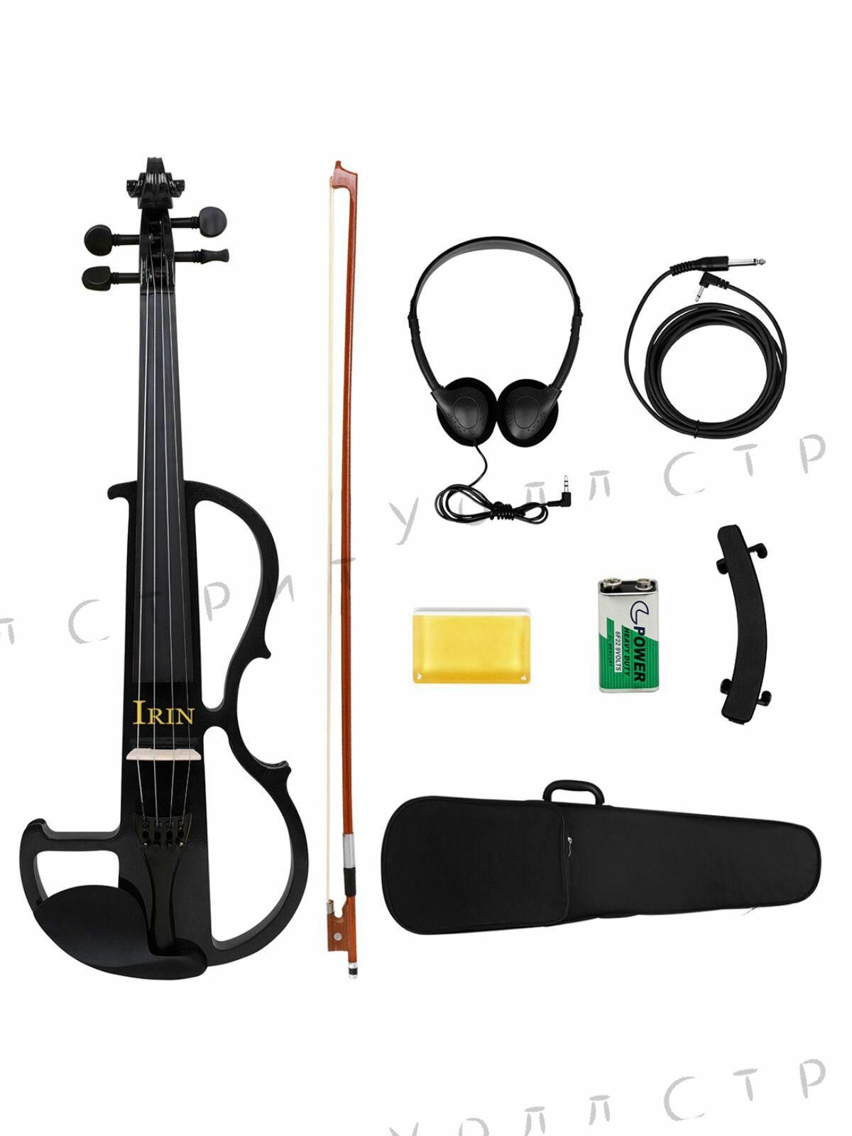 Электроскрипка 4/4 / Скрипка для начинающих / Струнный музыкальный инструмент