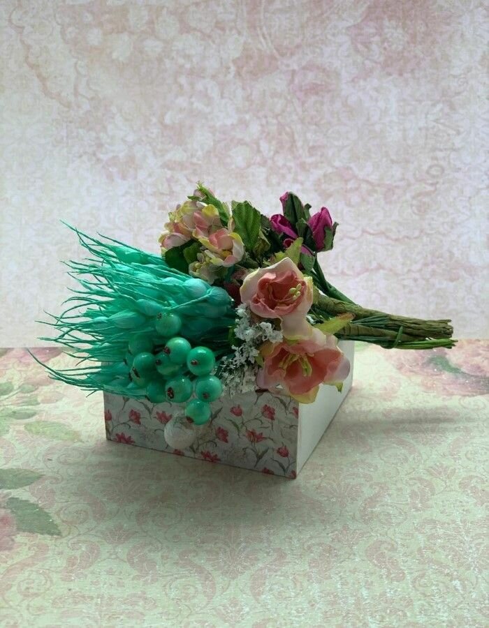 Набор декоративных цветов Рукоделие для флористики и творчества, из пластика и ткани