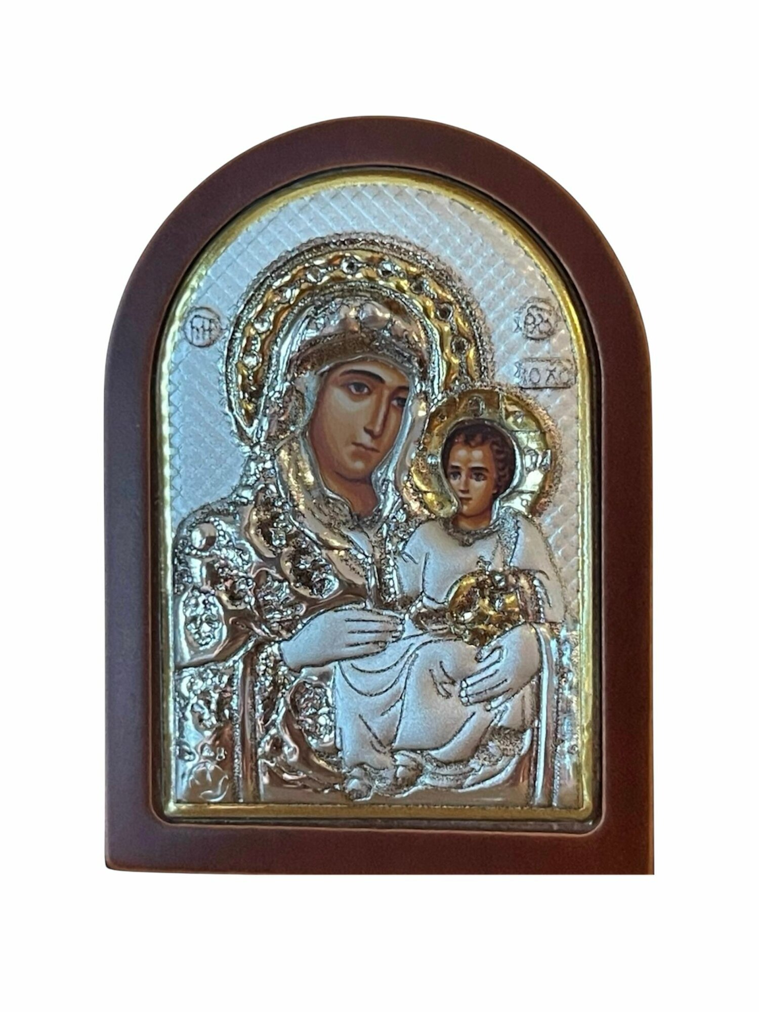 Икона Богородицы Иерусалимская, в посеребреном окладе