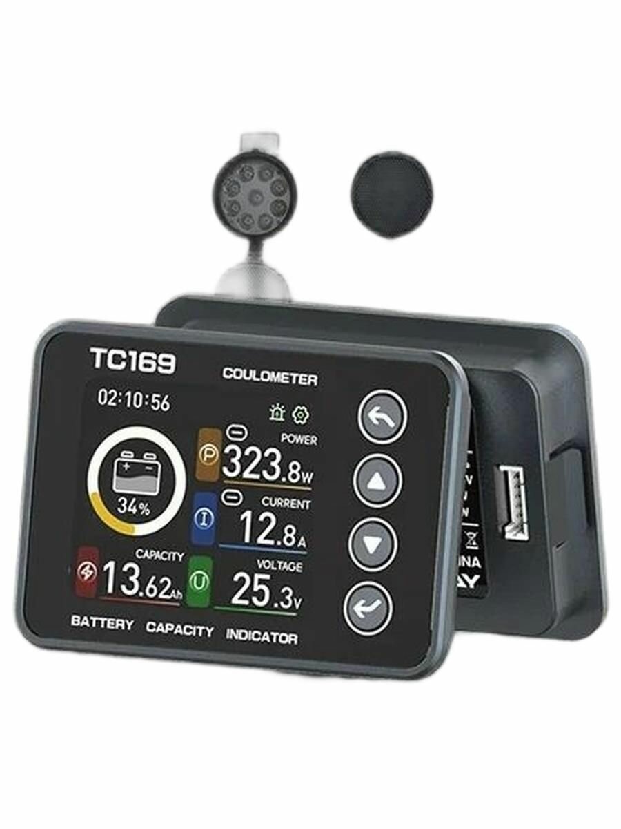 TC169 0-30A Тестер емкости литиевой батареи DC6-60V высокая точность цветной экран