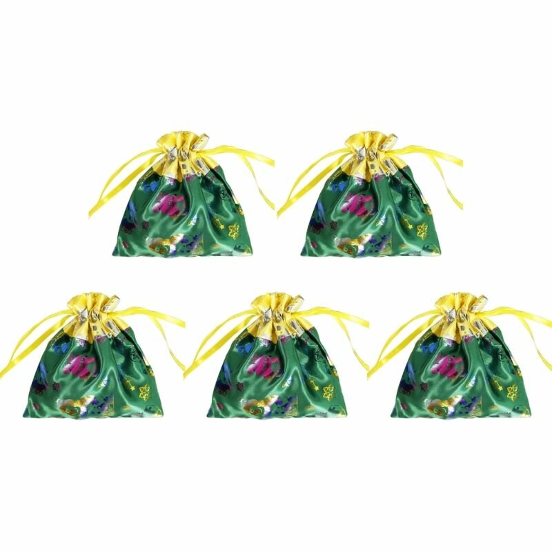 (1 набор из 5) Рождественский подарочный пакет Apple Bag Candy Bag