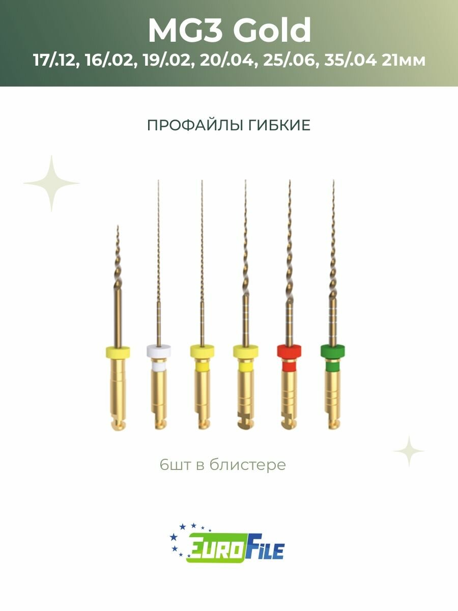 Профайлы MG3Gold 21мм17/.12,16/02,19/02,20/.04,25/.06,35/.04, 6шт Еврофайл
