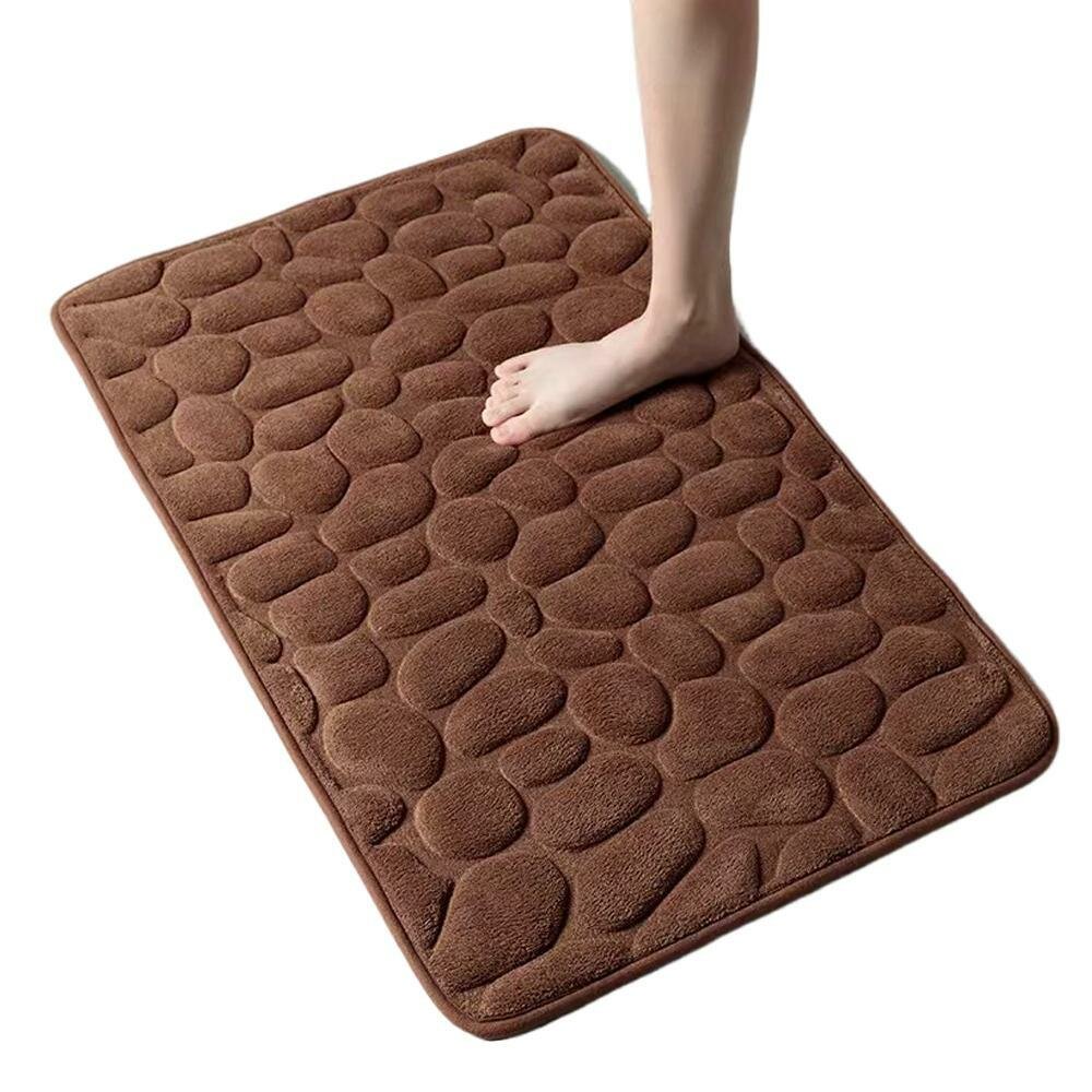Впитывающий коврик для ванной с рельефом гальки, противоскользящий входа в ванную комнату