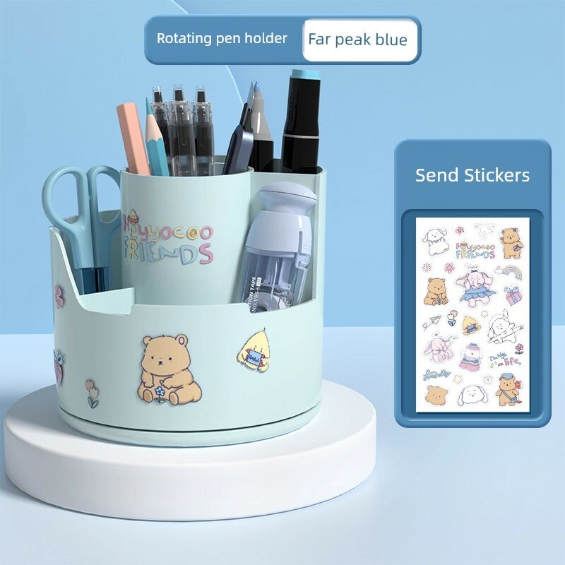 Подставка для ручек Deli, вращающаяся на 360 градусов, многоуровневая, с большой вместимостью, для учеников начальной