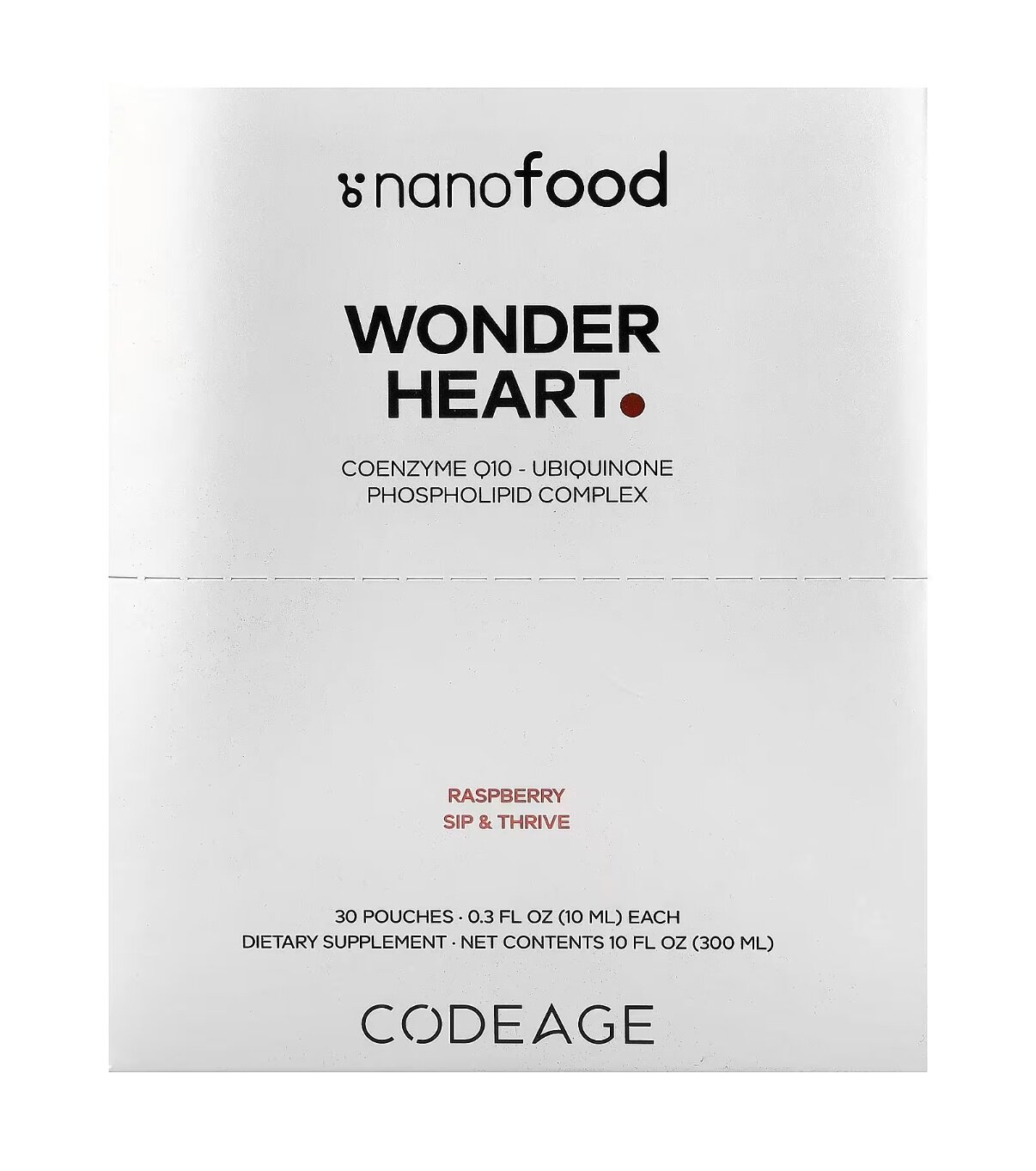 Codeage Nanofood Wonder heart для энергии с Q10, убихиноном и фосфолипидами 30 шт