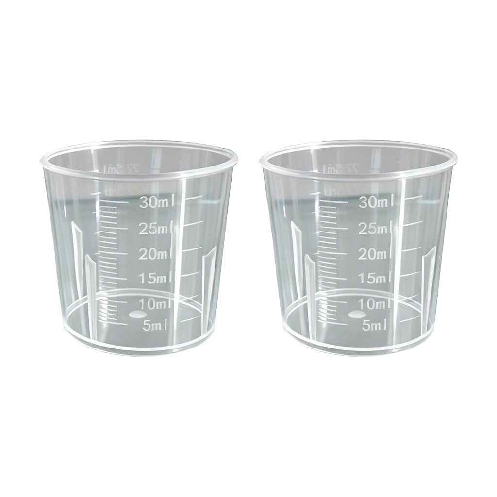 Упаковка пластиковых мерных стаканчиков объемом 100-30 мл для точного измерения жидкости на кухне и в лаборатории Из прочных полипропиленовых материалов