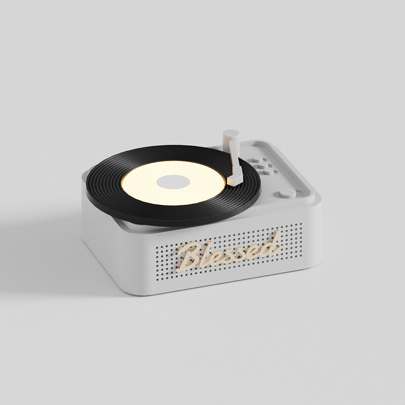 Новый Bluetooth-динамик Lucky в виде проигрывателя виниловых пластинок, беспроводной миниатюрный портативный проигрыватель с разъемом для карт памяти, настольный креативный динамик.