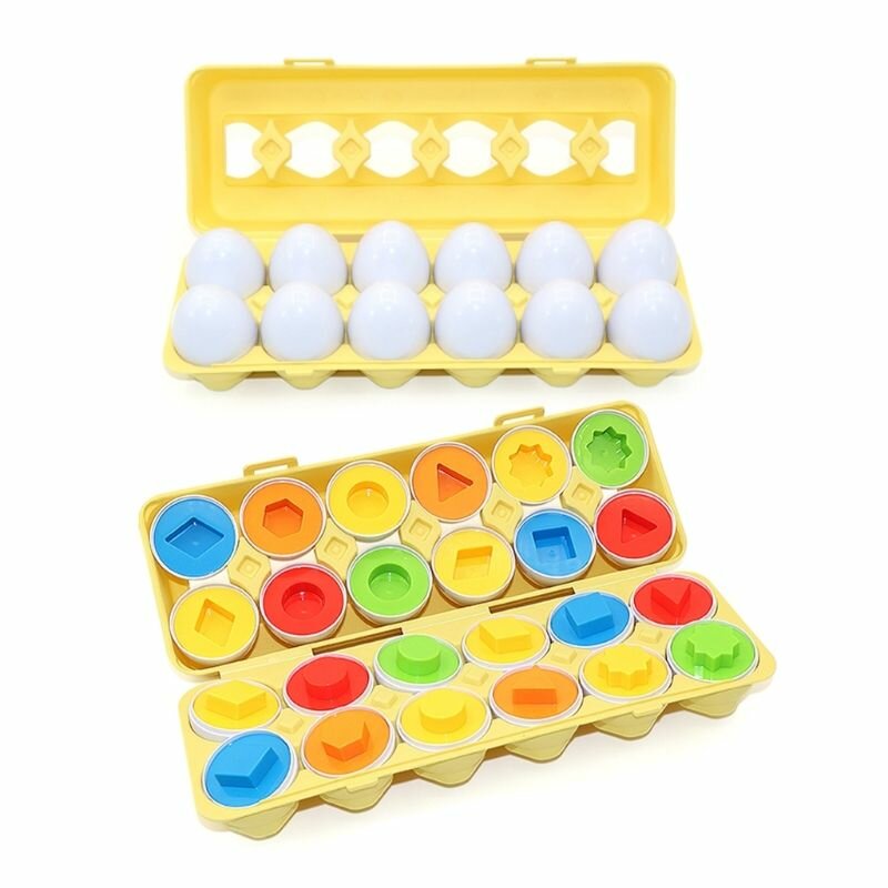 1 коробка развивающих детских игрушек-яиц для раннего обучения smart egg baby, соответствующих цвету и форме познавательных игрушек детей