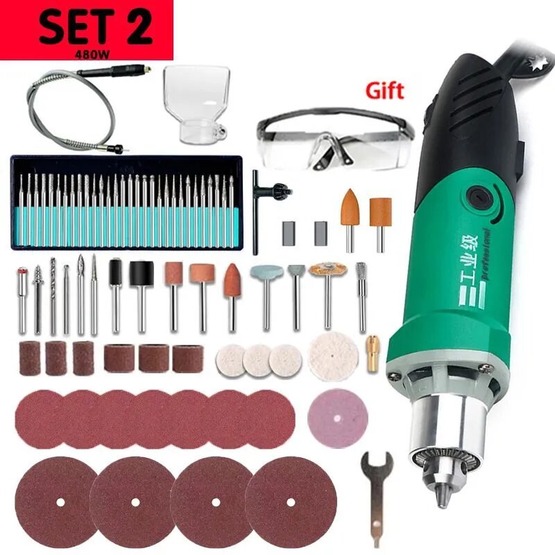 6 мм высокоскоростной электрический шлифовальный станок для гравировки, резки и шлифовки миниатюрного электрического сверлильного патрона