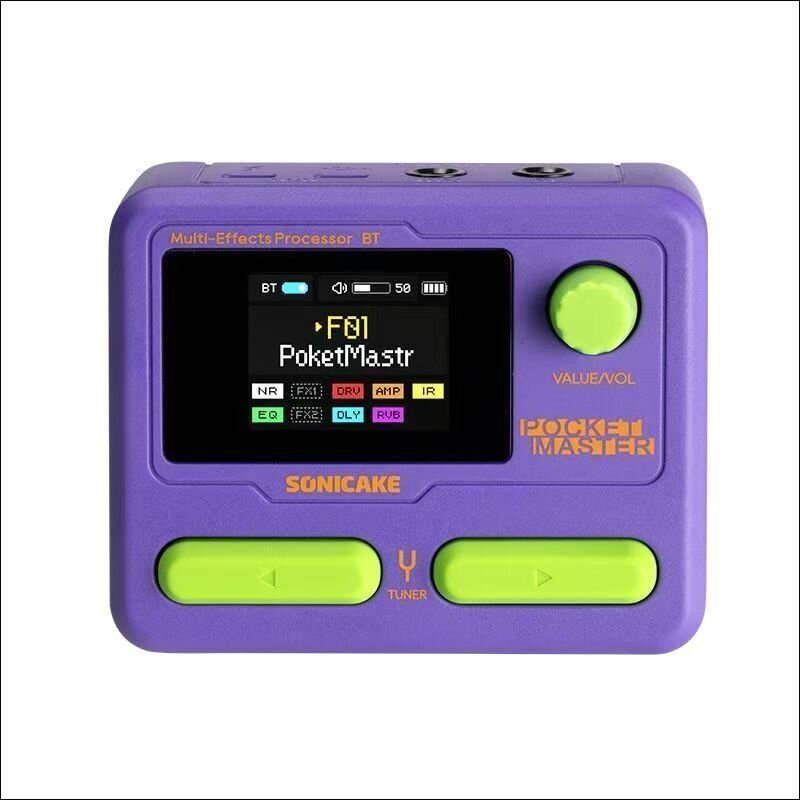 Sonicake Pocket Master Портативный Мультиэффект для Гитары с Bluetooth, Аудиоинтерфейсом и Драм-машиной
