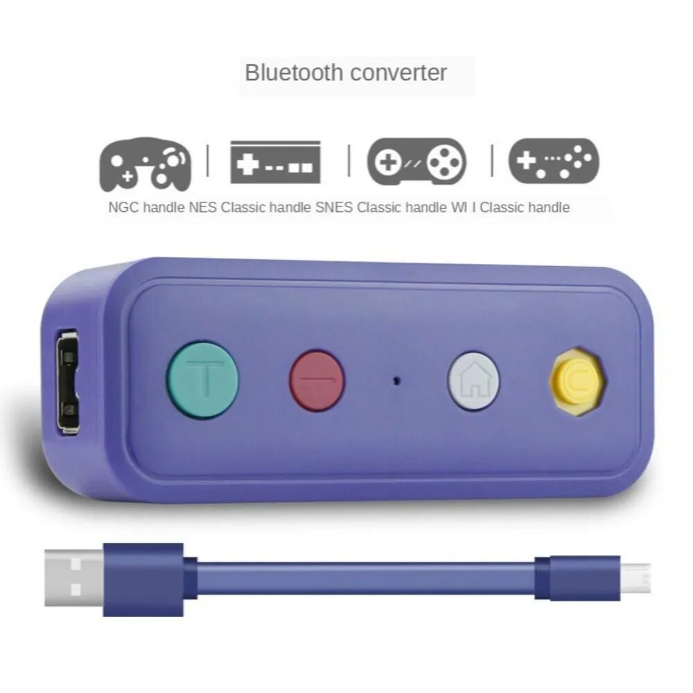 Беспроводной Bluetooth Адаптер Для Контроллеров Nintendo Switch / GameCube / Wii Classic С USB-зарядкой