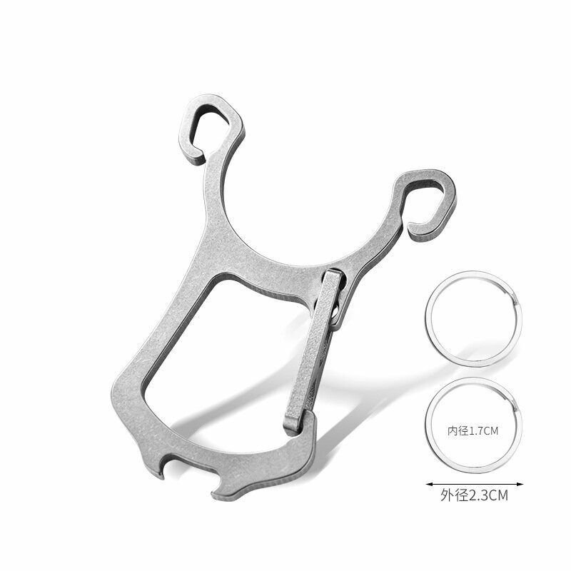 Наружный брелок из титанового сплава с открывалкой для бутылок, подвеска, кросс-бордерный EDC многофункциональный брелок