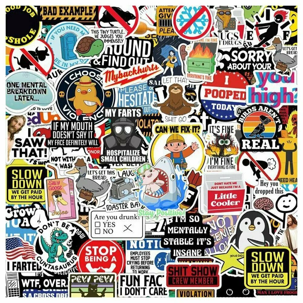 Забавные Строительные Наклейки