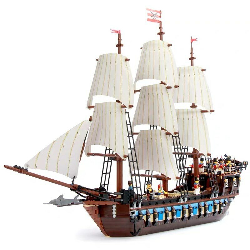 Pirate Empire Caribbean Building Block Set Flagship Model Building DIY Compoinblechristmas Подарочный блок для детей (белый)