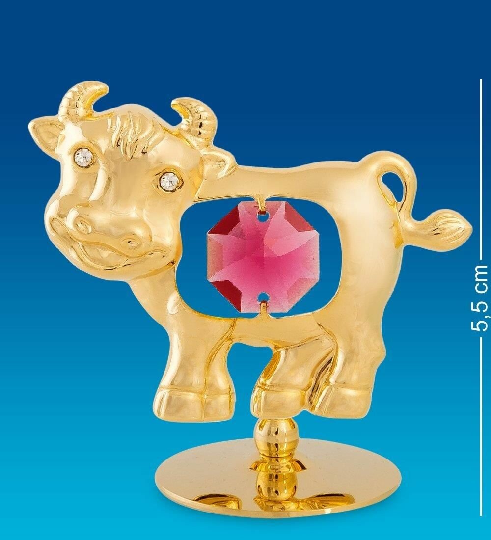Фигурка на подставке Бык с цв. кр. A13310 Crystal Temptations, Металл, кристалл