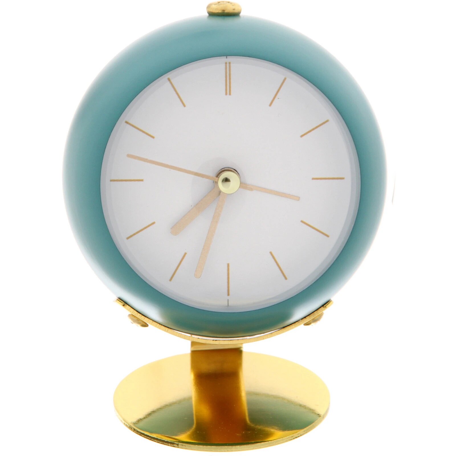 Будильник настольный «ALICE» 8,5х5 см, цвет морская волна, металл и пластик, с подставкой