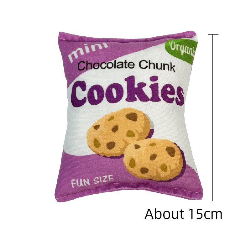 Плюшевая реалистичная игрушка-чипсы для собак, звуковая игрушка для собак средних размеров, звуковой чипсы для собак