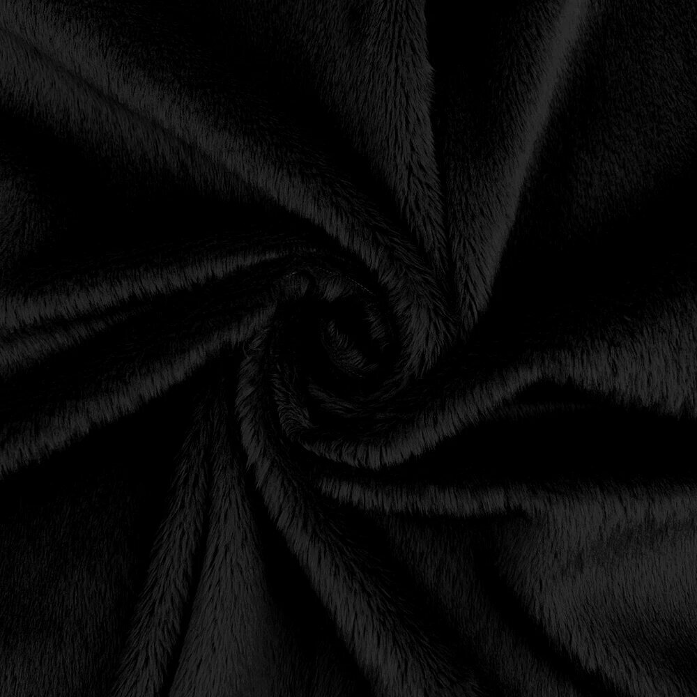 Плюшевая ткань SEWBATO для рукоделия 100% полиэстер Черный, 50 black color