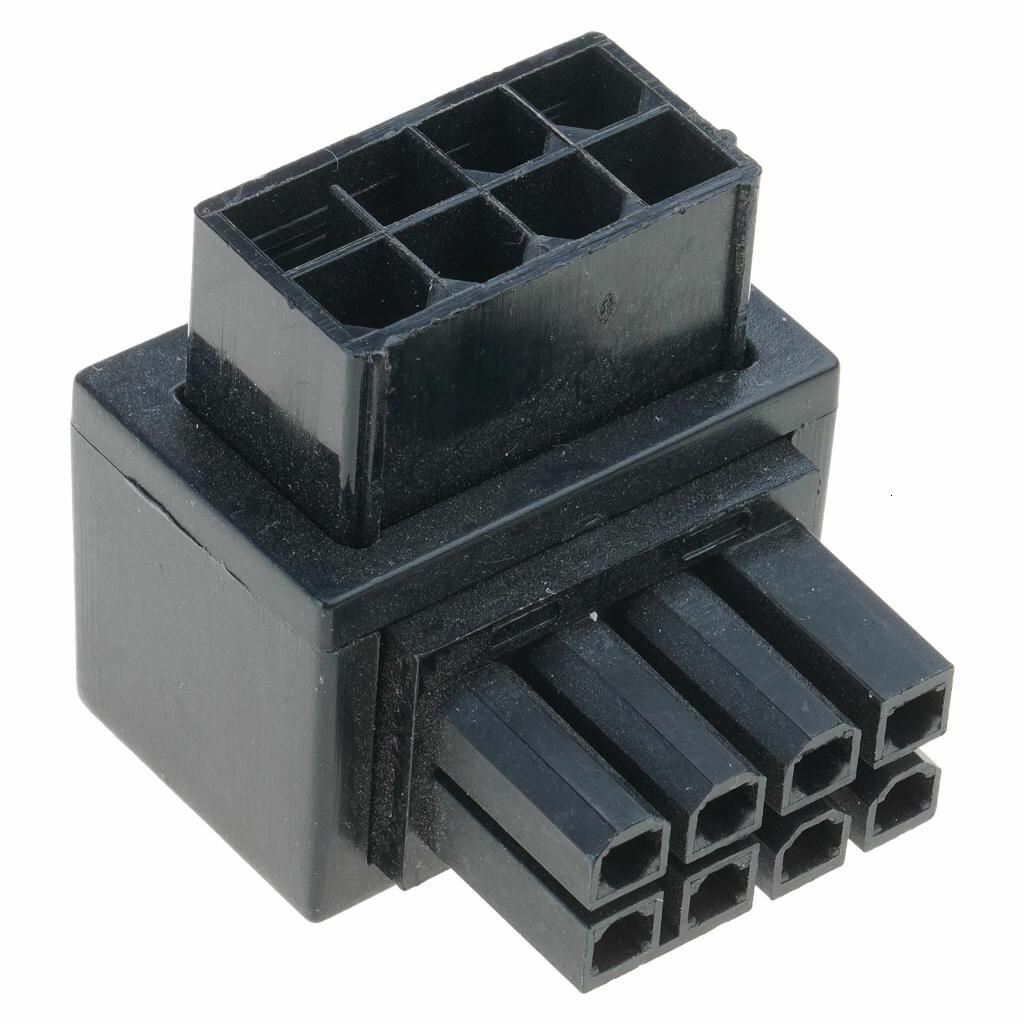 8Pin Female 90 на 8Pin Male адаптер питания GPU, Черный