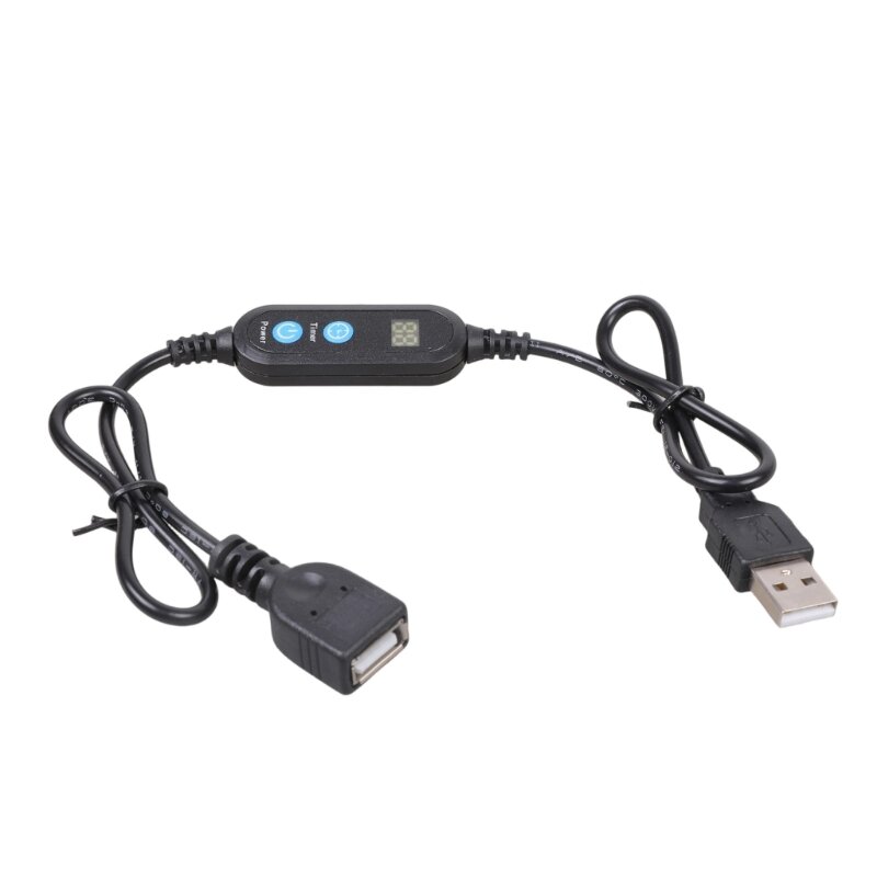 USB-удлинитель таймера с регулировкой времени от 1 до 24 часов, переключателями обратного отсчета для управления аквариумными вентиляторами, светодиодной подсветкой и энергосберегающим устройством 5 В.