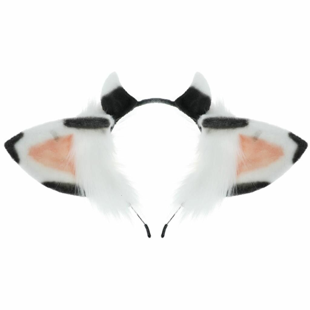Плюшевые коровьи ушки, Повязки на голову с мультяшными животными, Обруч для волос в стиле Аниме-косплей