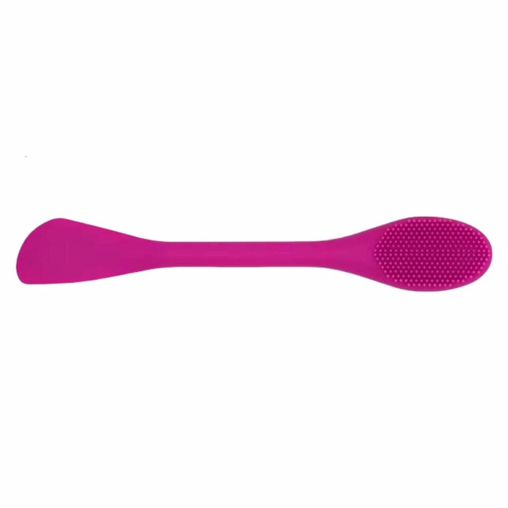 Силиконовый инструмент с двусторонним дизайном для нанесения масок и массажа, Роза красный